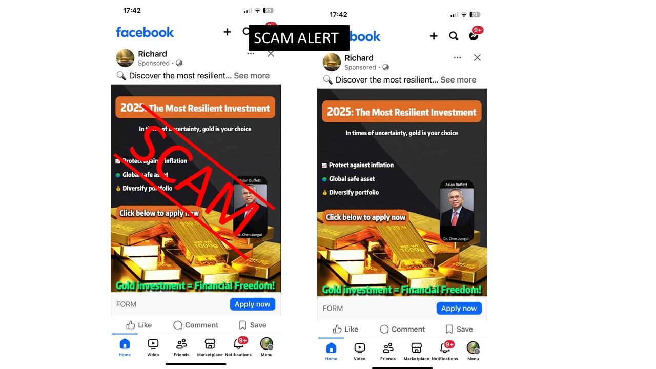SCAM ALERT – 23 June 2025 Fraudulent Facebook page misusing Dr. Tan Chong Koay’s photo and ...